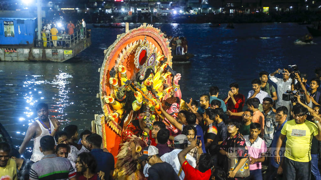 Farewell to Goddess Durga