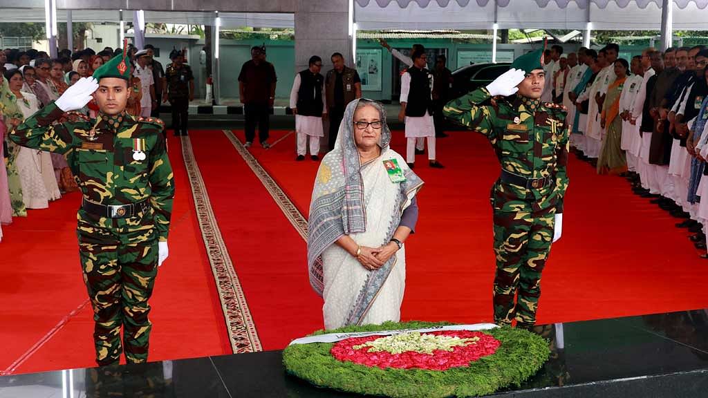 Hasina pays tribute to Bangabandhu as Bangladesh remembers historic six ...