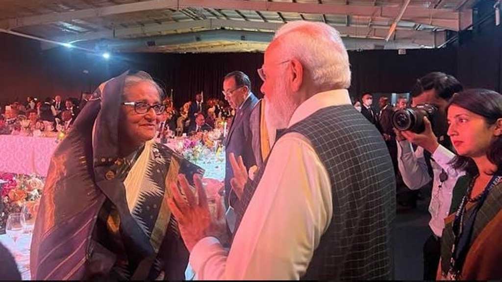 Modi, Hasina exchange pleasantries at dinner at BRICS summit
