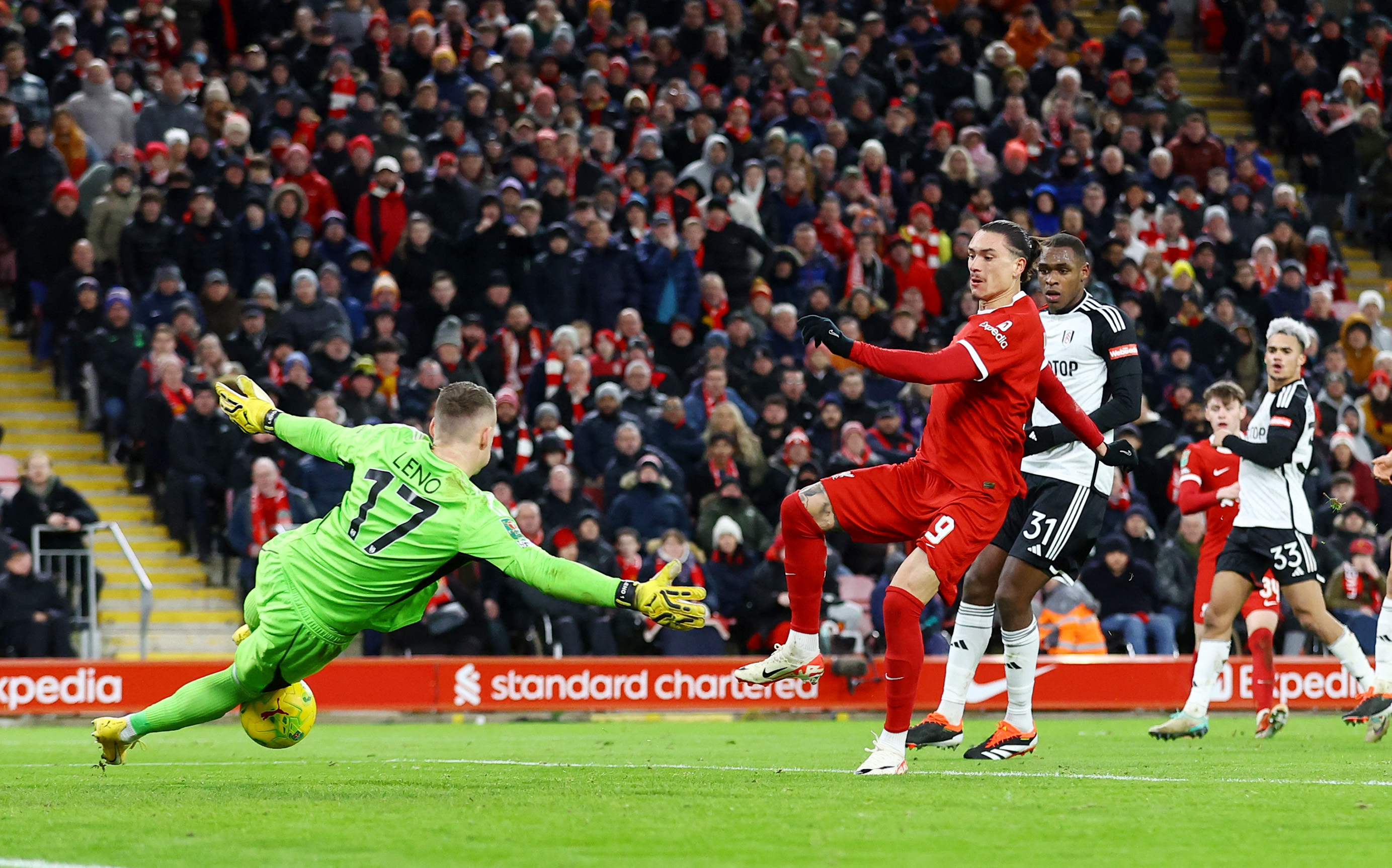 Liverpool come back to beat Fulham 2-1 in League Cup semi first leg
