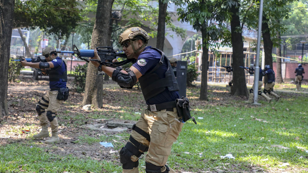 Security drill at Ramna