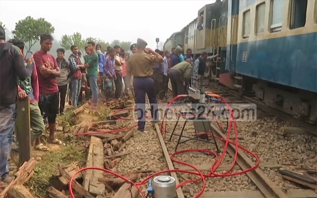 Train services to Sylhet disrupted as Upaban Express derails