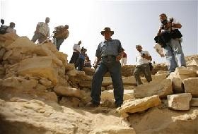 Headless pyramid attributed to early Egyptian ruler