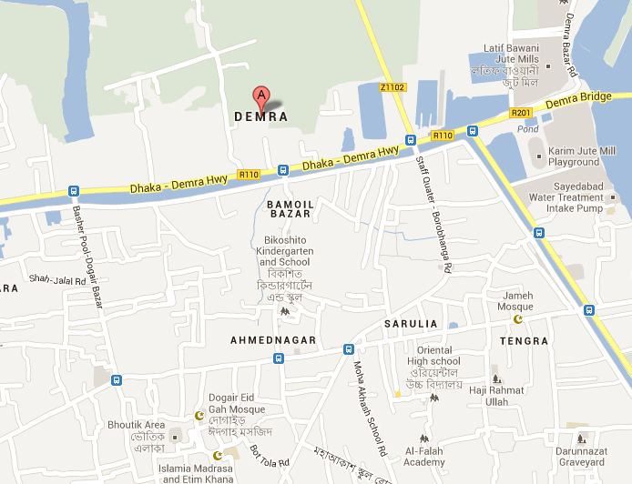 Dhaka building leans over another