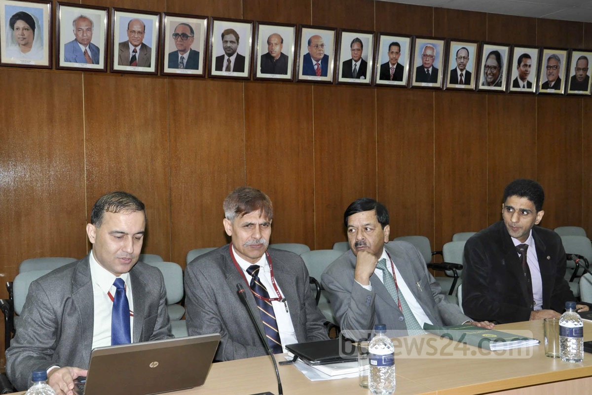 India’s NIA investigators meeting at Police Headquarters in Dhaka