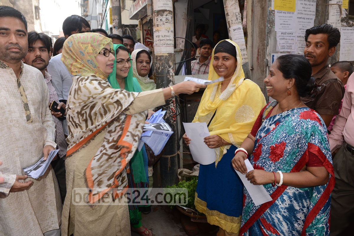 Awami League supporters obstructing campaign, alleges Mirza Abbas’ wife