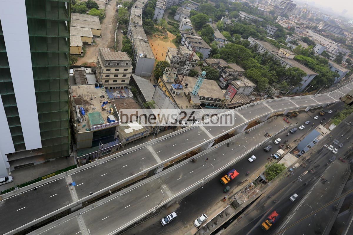 Prime Minister Hasina inaugurates first phase of Moghbazar flyover