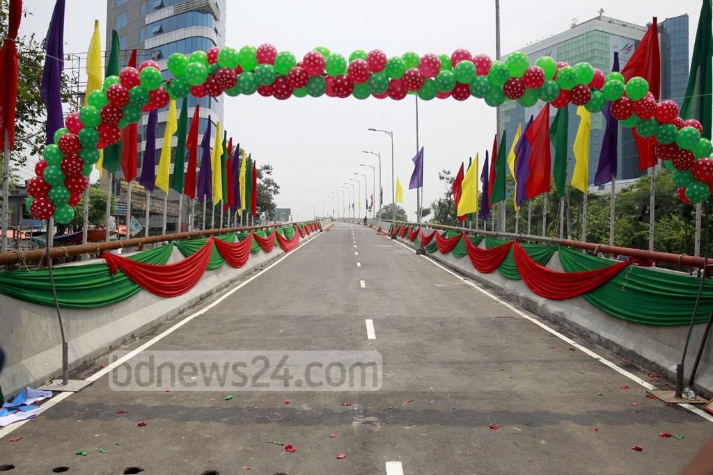 Moghbazar flyover section opens