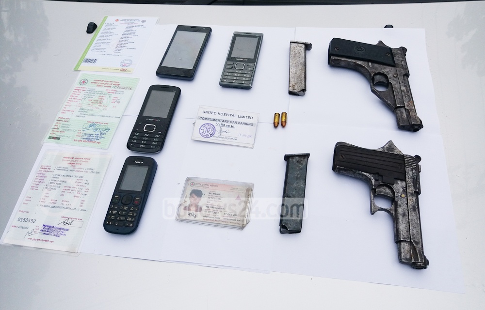 2 ‘muggers’ riding car with police banner arrested after shootout with RAB