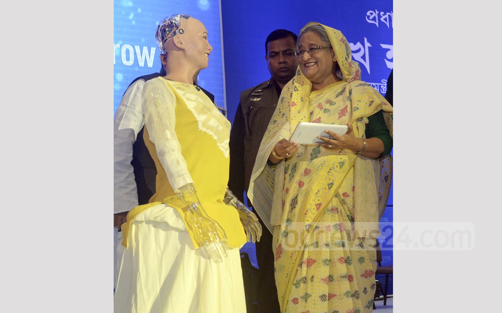 Humanoid Robot Sophia In Dhaka