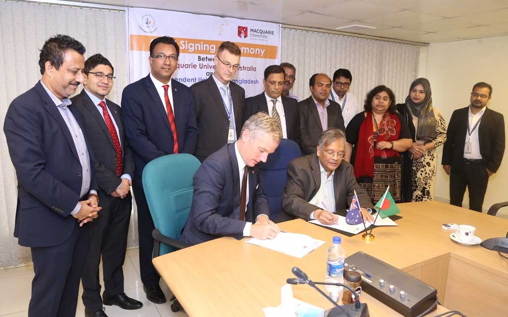 IUB signs MoU on collaboration with Australia’s Macquarie University