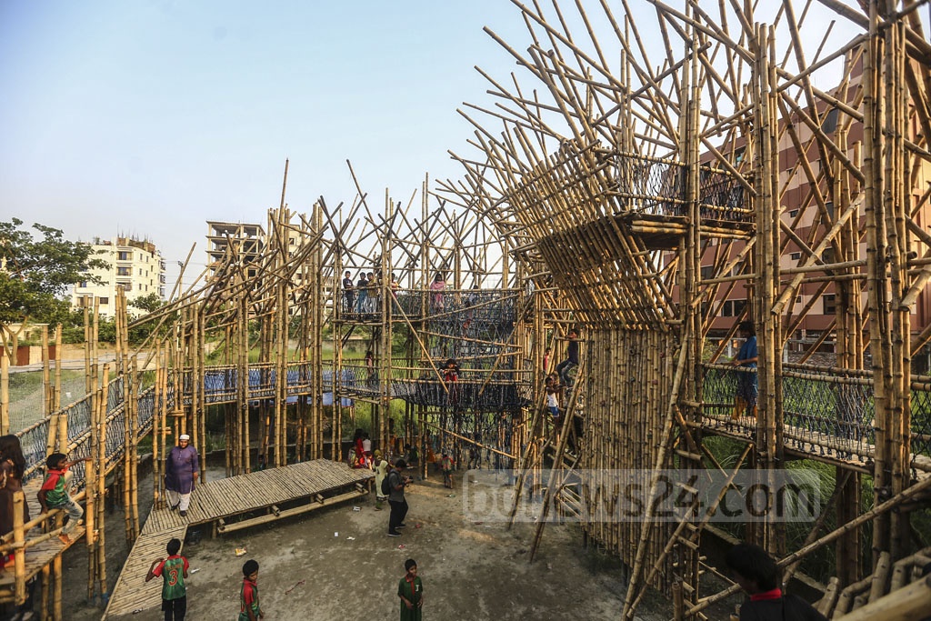 Bamboo playhouse for children