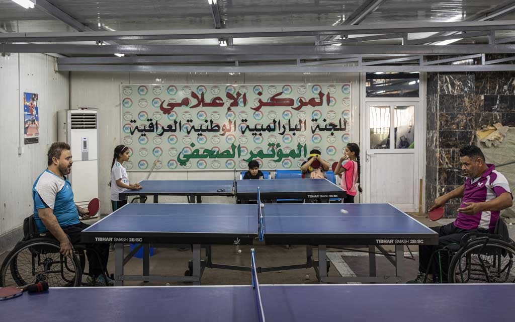 She’s 14, disabled from a bomb blast and one of Iraq’s top table tennis ...