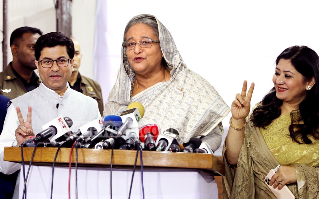 Hasina hits out at diplomatic missions over Bangladeshi election observers