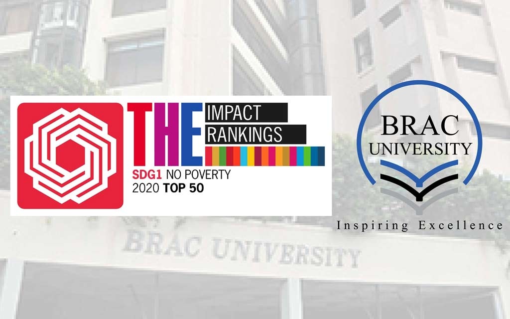 BRAC University among GLOBAL TOP 50 for SDG 1 on THE Impact Rankings 2020