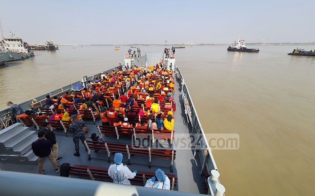Rohingya refugees reach Bhasan Char