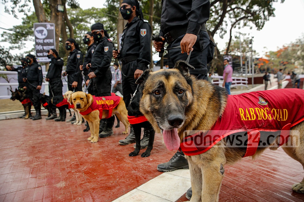 RAB security at Shaheed Minar