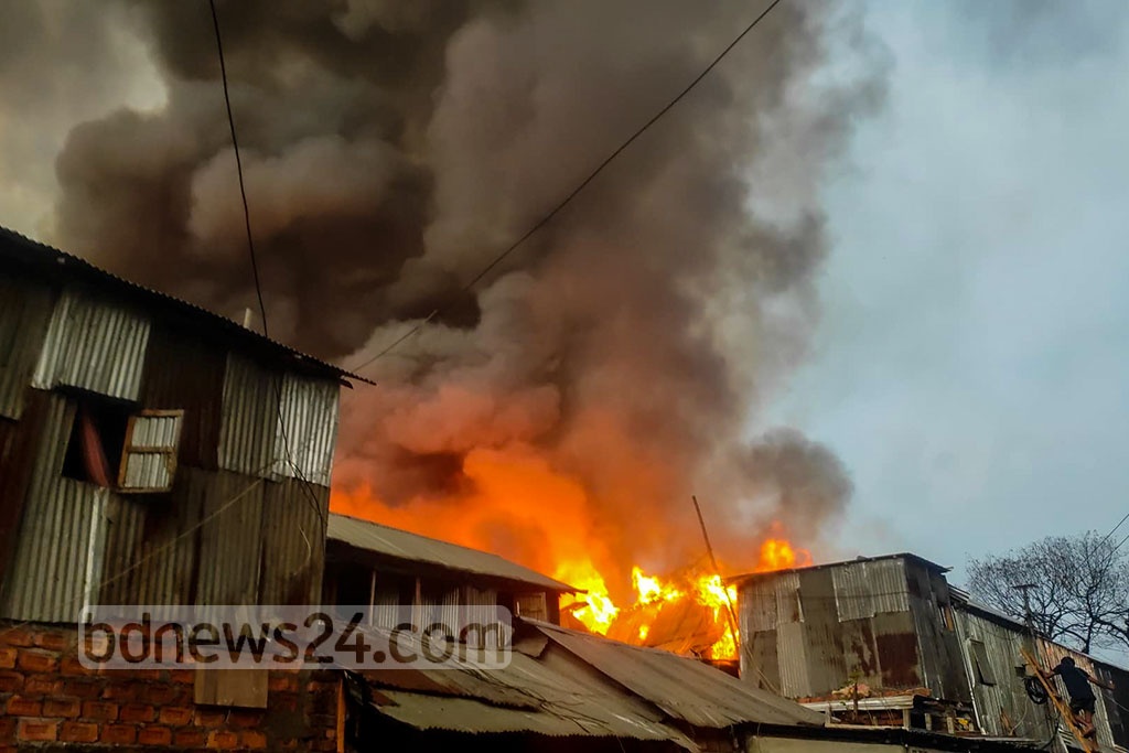 Dhaka slum burnt down by fire, second in six months