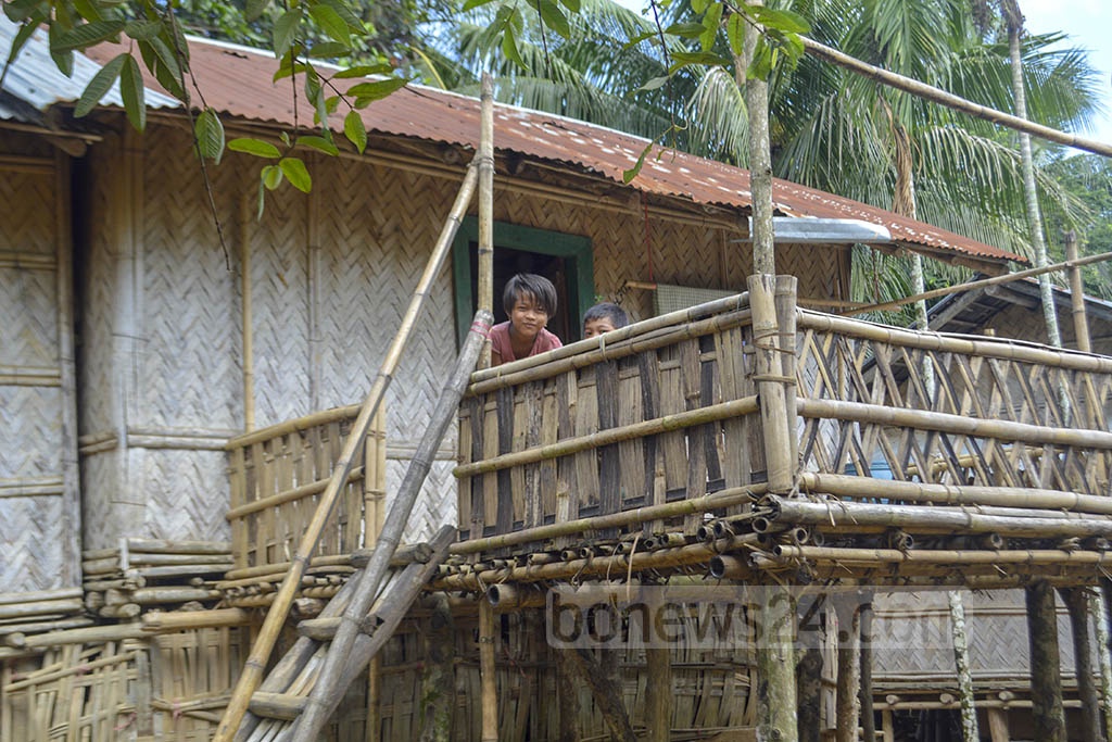 Machang house dot Bandarban's hills