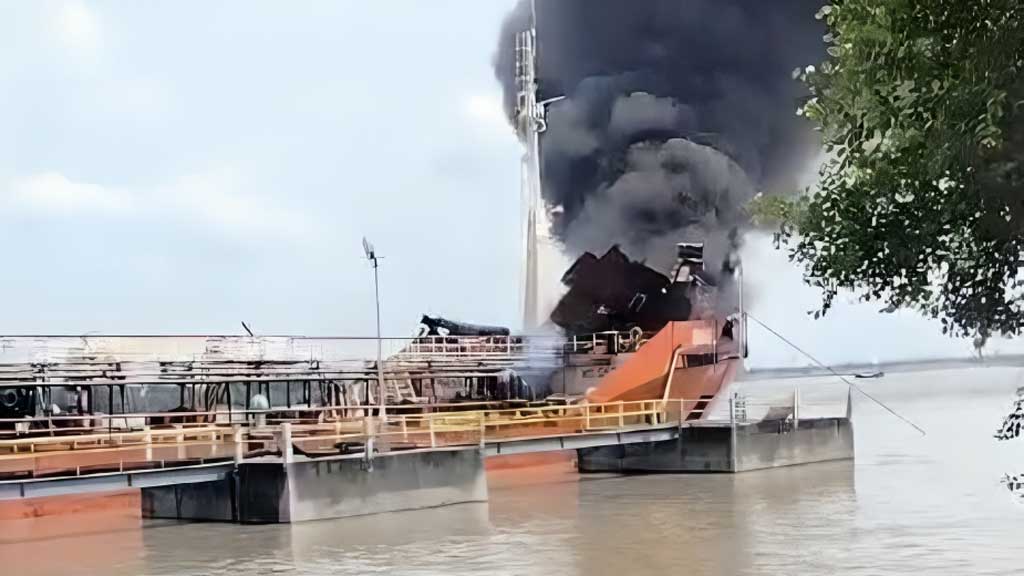Two bodies found after fire on oil tanker at Ctg port
