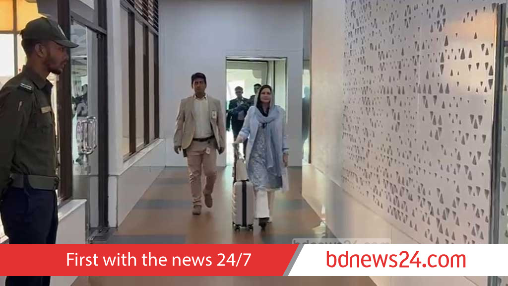 Zubaida Rahman arrives in Dhaka