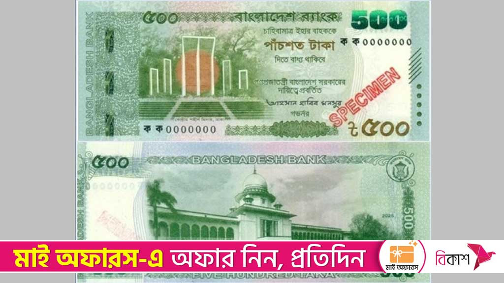 New-look Tk 500 note to hit the market
