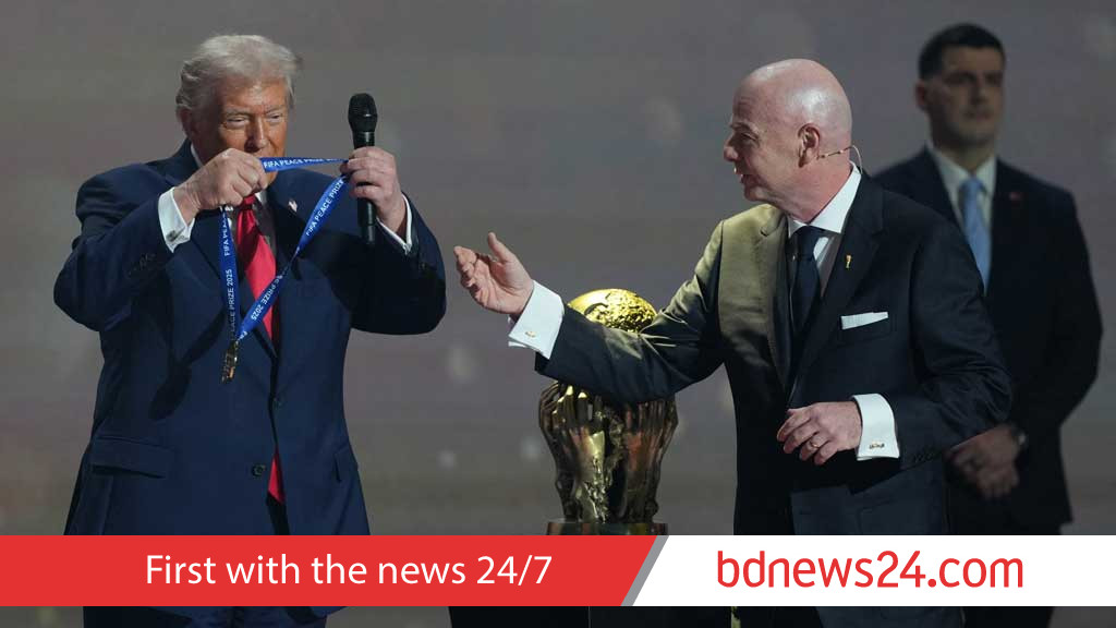 Trump awarded inaugural FIFA peace prize