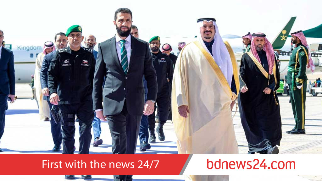 Syrian President Sharaa meets Saudi Crown Prince