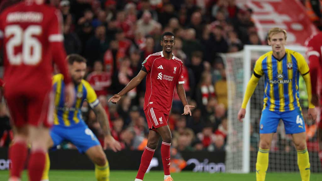 Isak scores his first goal for Liverpool, Ekitike sees red after